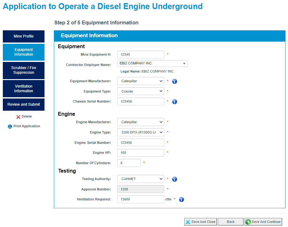 How do I submit a Diesel Engine Permit application?
