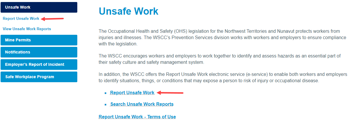 Report Unsafe Work